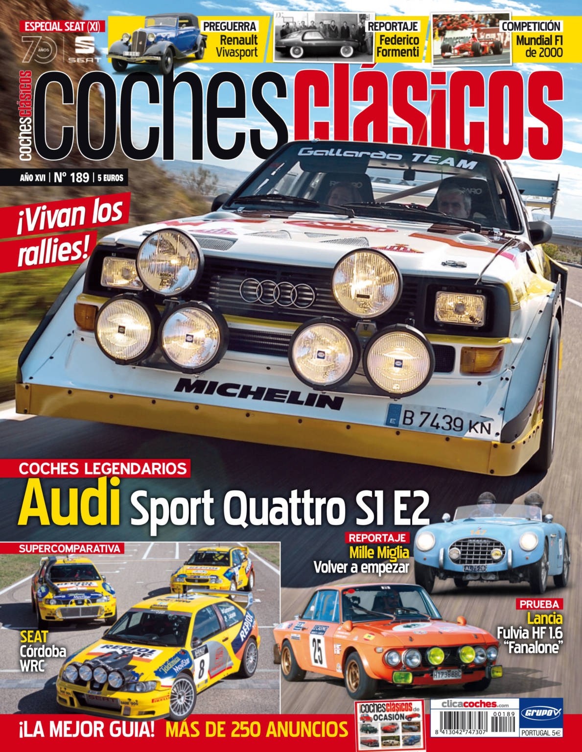A la venta el número 189 de la revista Coches Clásicos - Clicacoches