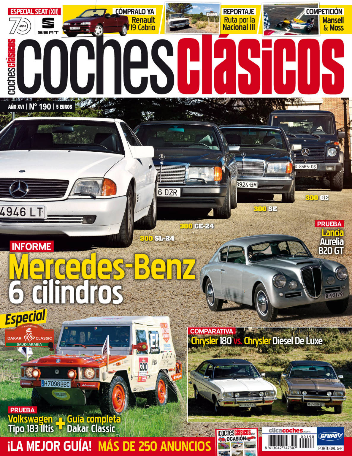 A la venta el número 190 de la revista Coches Clásicos - Clicacoches