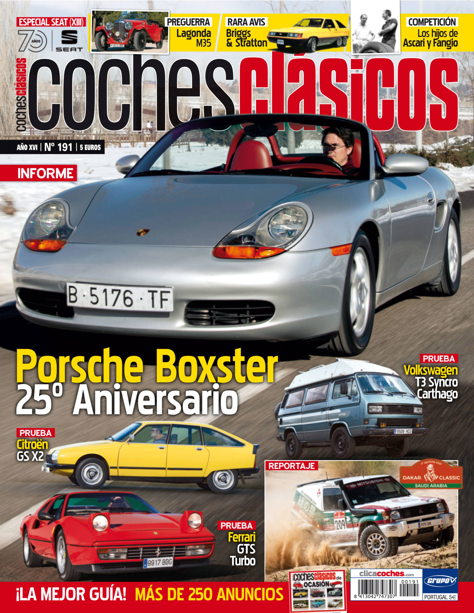 A la venta el número 191 de la revista Coches Clásicos - Clicacoches